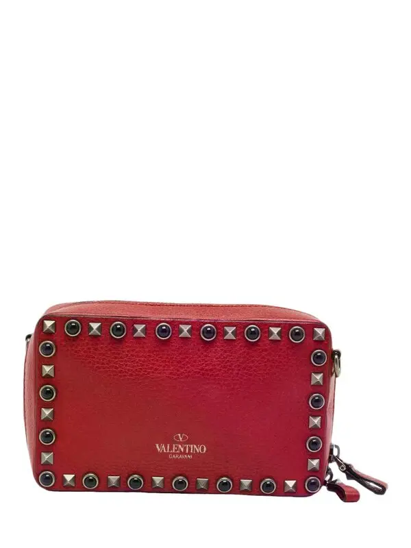 Valentino Garavani Rolling Rockstud Crossbody Bag - Red