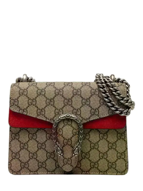 Gucci Small Gg Supreme Dionysus Crossbody Bag - Red