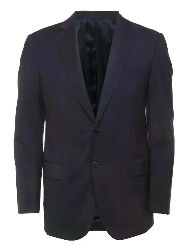 LANVIN Windowpane Single-breasted Blazer - Blue