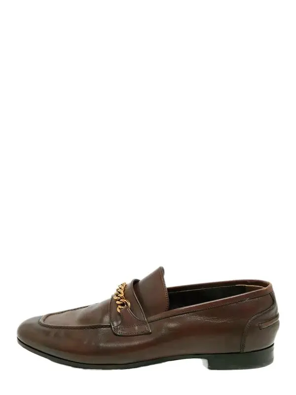 TOM FORD Chain Penny Loafers - Brown