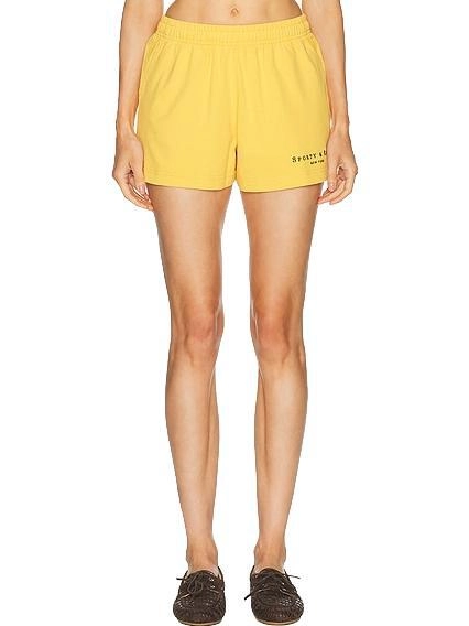 SPORTY & RICH Embroidered Disco Short - Limone