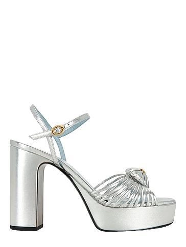 Valentino Garavani Coeur Royal Sandal - Silver