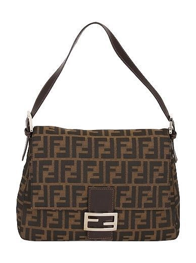 Fendi Zucca Mama Forever Baguette Shoulder Bag - Brown