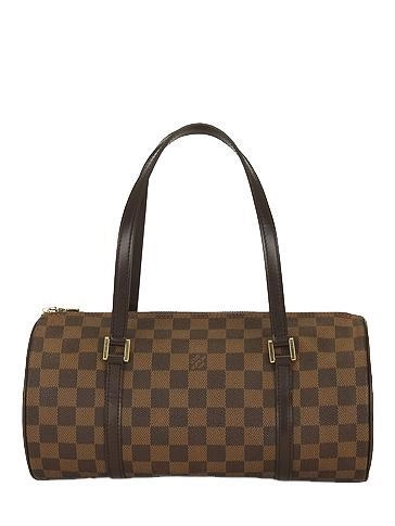 LOUIS VUITTON Damier Ebene Papillon 30 Handbag - Brown