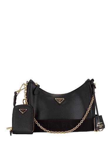 Prada Saffiano Re-edition 2005 Shoulder Bag - Black