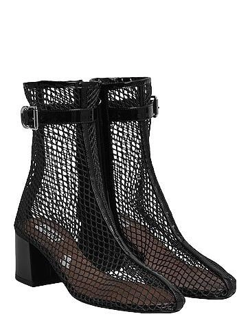 Alaïa Fishnet Ankle Boots - Noir