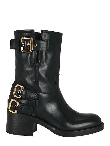 Chloé Dakota Buckled Leather Boots - Black