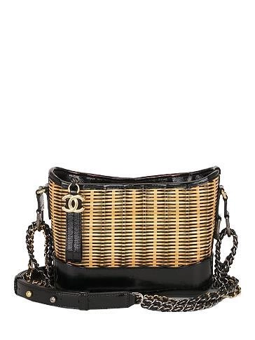 Chanel Rattan Small Gabrielle Hobo Bag - Neutral