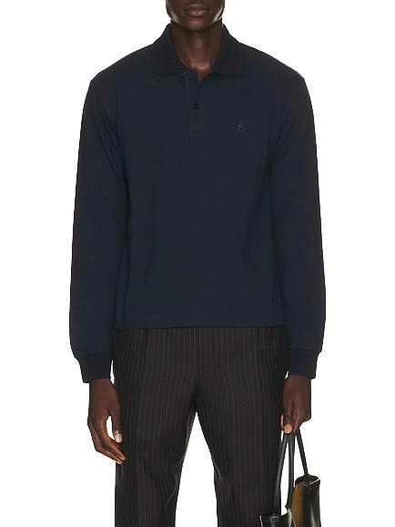JIL SANDER Cotton Piquet Jersey Polo - Ink