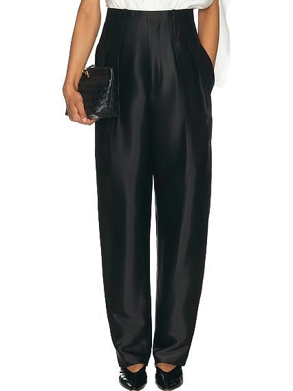 Bottega Veneta Twill Tapered Trousers - Double Black