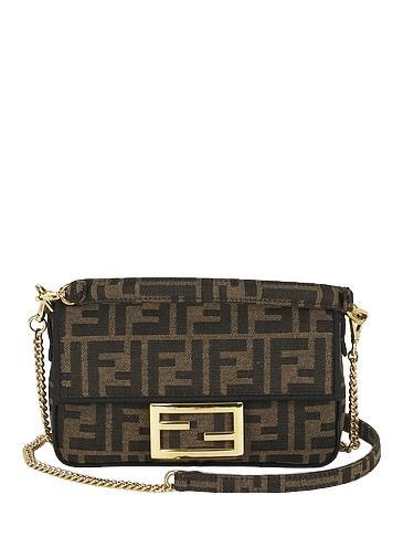 Fendi Mini Ff 1974 Baguette Shoulder Bag - Brown