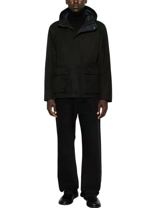 Herno Hooded Jacket With Flap Pockets - Black
