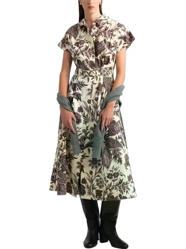 Cara Cara Sawyer Floral-print Midi Dress - Neutrals