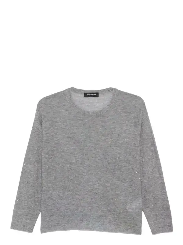 Fabiana Filippi Sequin-embellished Wool-blend Sweater - Grey