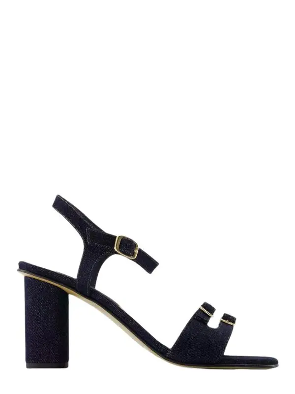 CAREL Angelica Denim Buckle Sandals - Blue