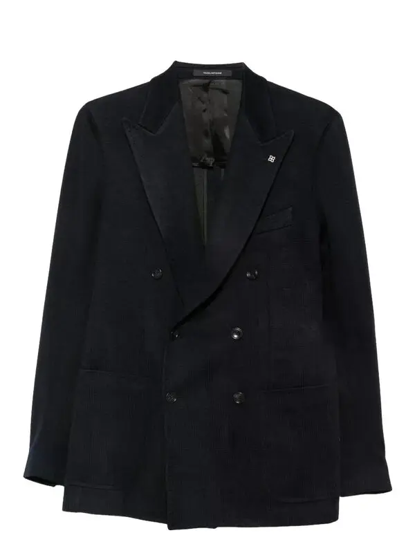Tagliatore Double-breasted Peak-lapel Blazer - Blue