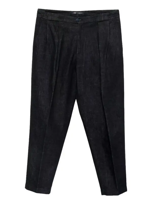 BRIGLIA 1949 Pleated Tapered-leg Jeans - Blue