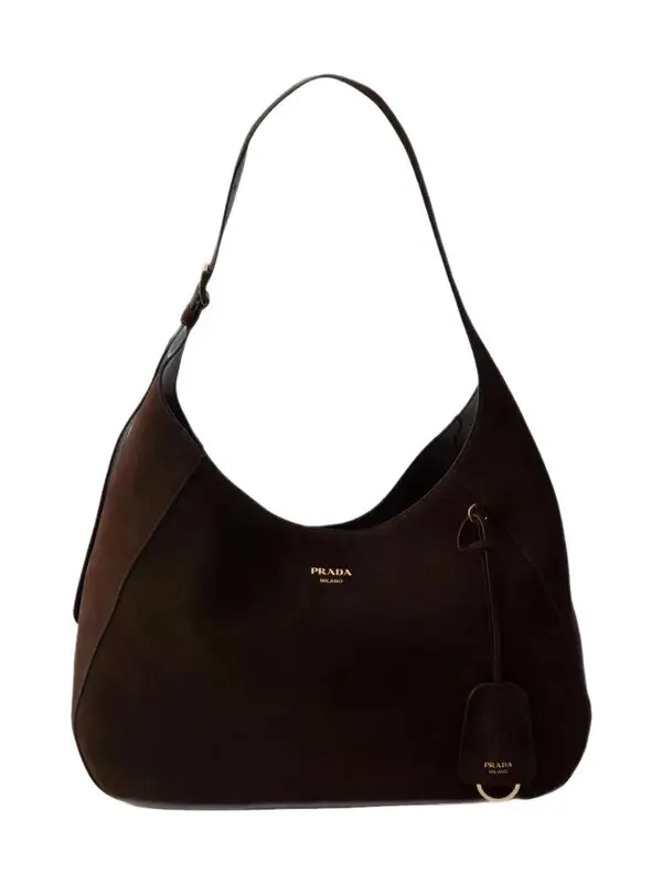 Prada Suede Shoulder Bag - Brown