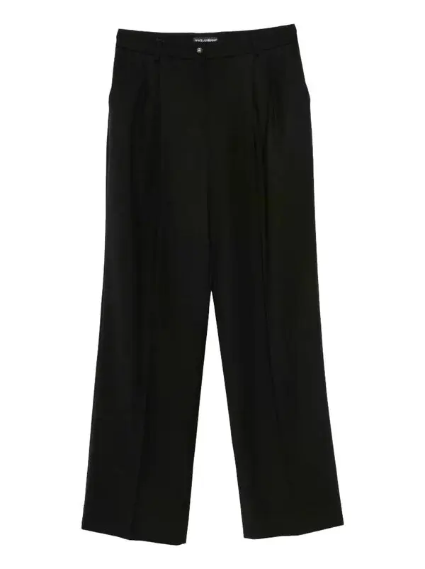 Dolce & Gabbana Pleated Wide-leg Trousers - Black