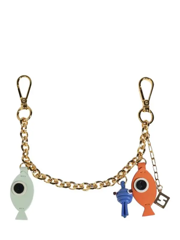 Fendi Chain Fish Charm - Gold