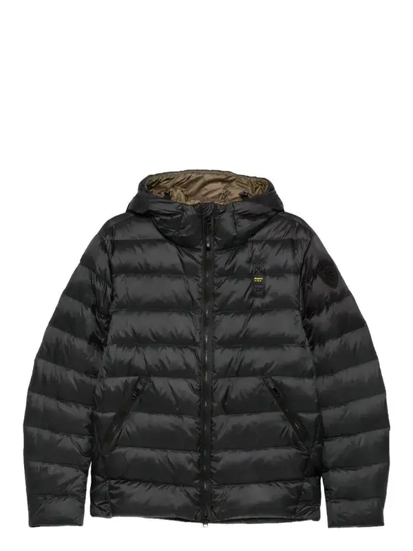 BLAUER. Quilted Hooded Jacket - Black