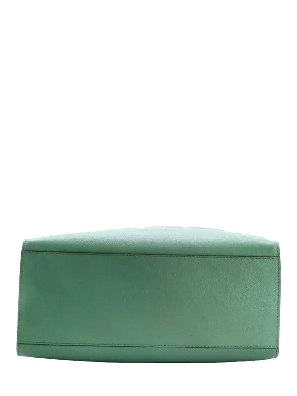Fendi Sunshine Shopper Leather Medium Tote Bag - Green