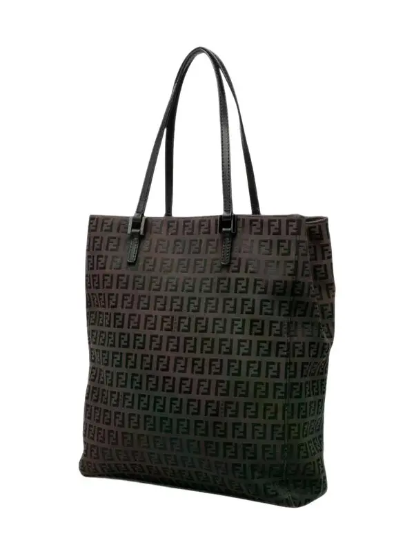 Fendi Zucchino Canvas Tote Bag - Brown