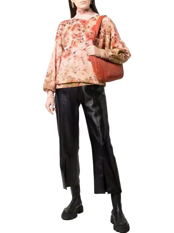 Alberta Ferretti Floral Print Jumper - Neutrals