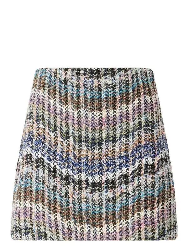 Missoni Striped Metallic Crochet-knit Mini Skirt - Multi