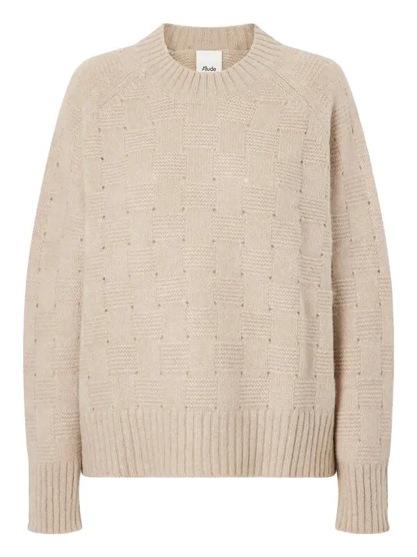 ALLUDE Cashmere And Silk-blend Sweater - Neutrals