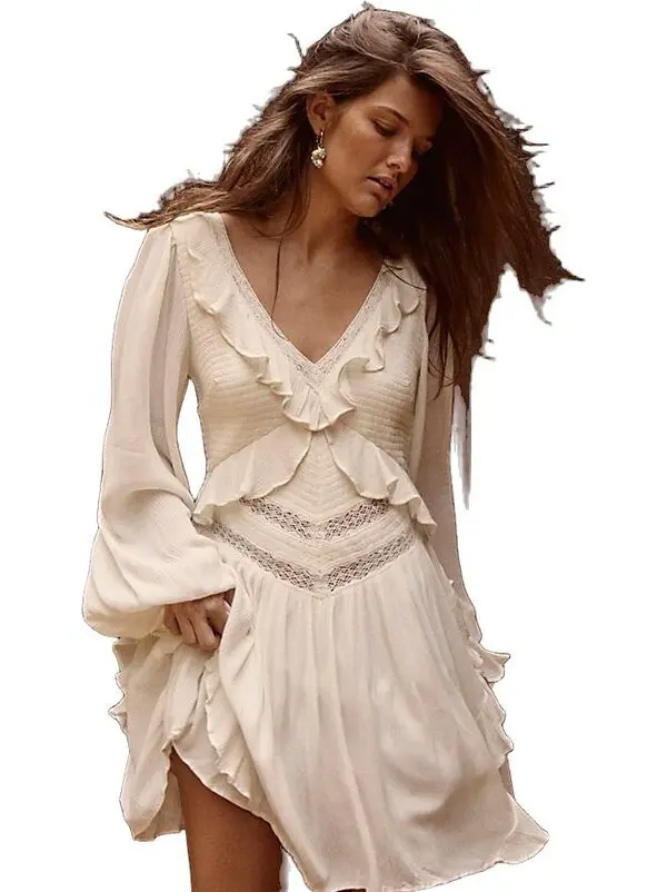 Free People Marsai Mini Dress - Moonglow