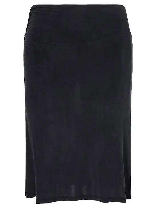 PEACHY DEN Kylie Low-rise Stretch-jersey Midi Skort - Graphite