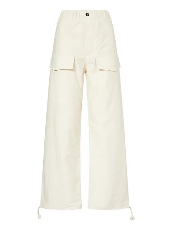 JW Anderson Parachute Cotton Track Trousers - Ivory