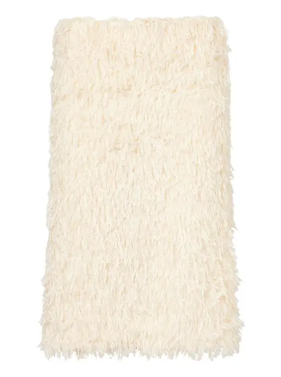 TOTEME Feathered Jersey Midi Skirt - Eggshell