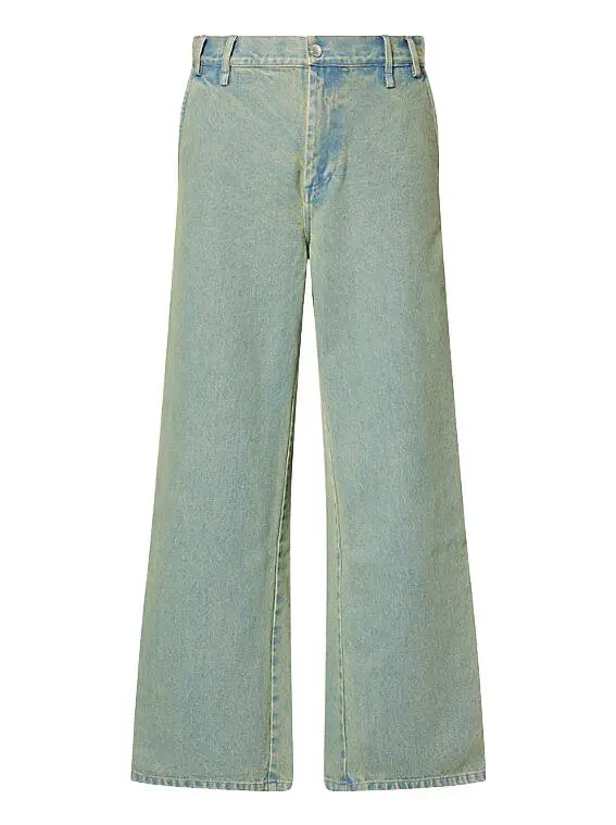 SONG FOR THE MUTE Wide-leg Washed Denim Jeans - Blue