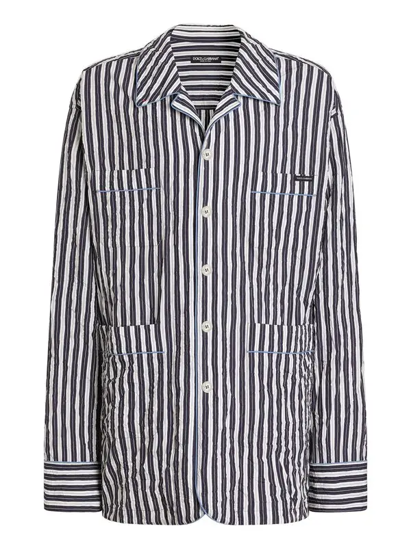 Dolce & Gabbana Crinkled Striped Vanity Shirt Shirts Multi-colored - Multicolor