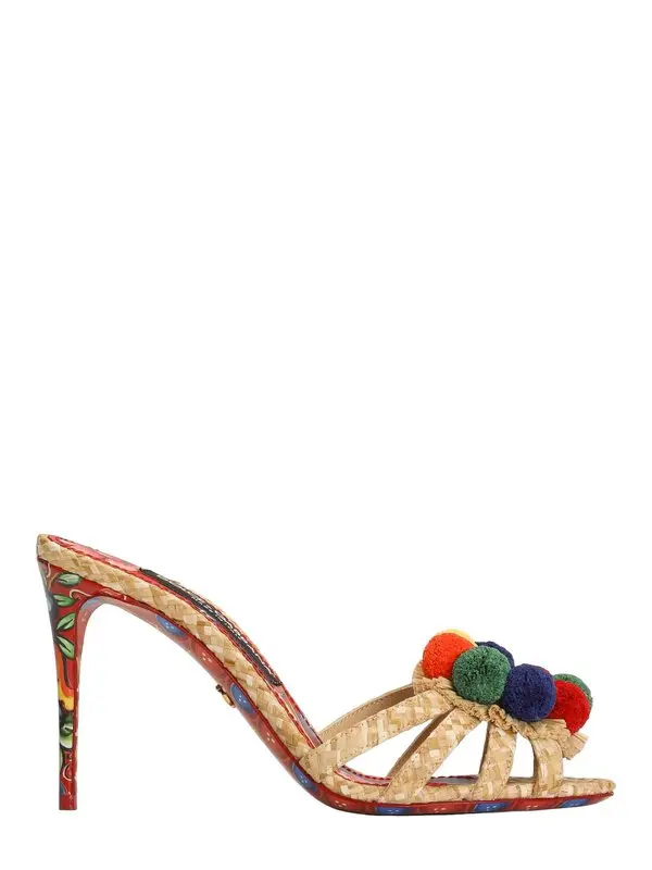 Dolce & Gabbana Ciabatta Tacco Slides And Mules - Multicolor