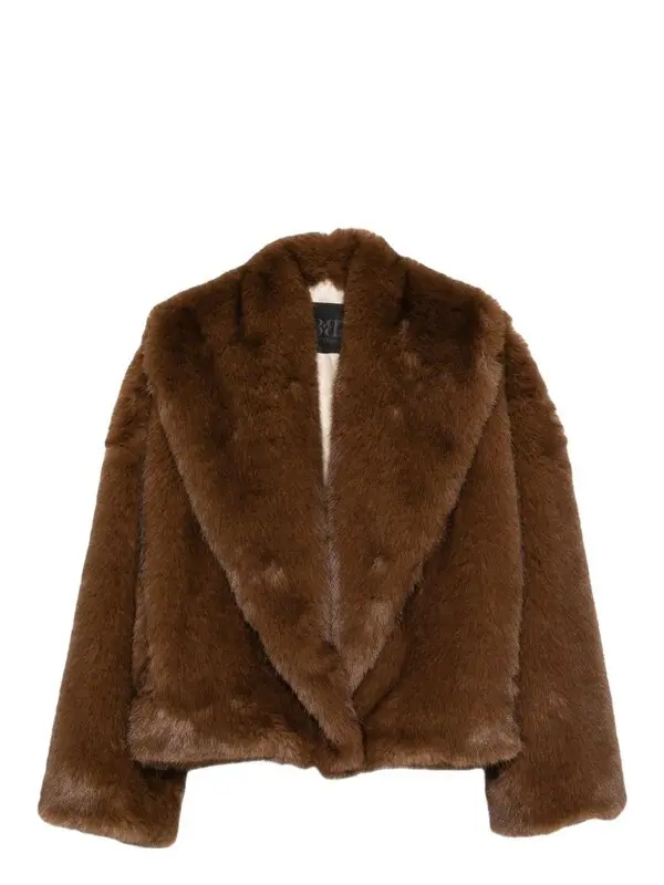 BB COUTURE Farrah Faux Fur Jacket - Brown