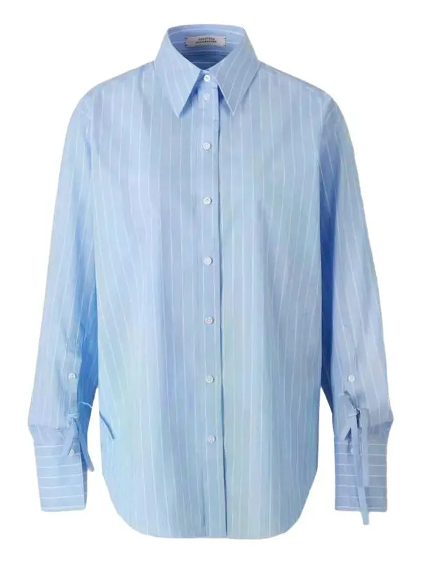 Dorothee Schumacher Striped Tie-detail Shirt - Blue