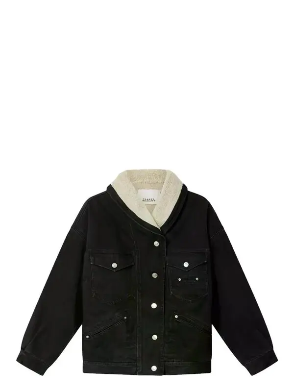 Isabel Marant Étoile Pimia Denim Jacket With Shawl Collar - Black