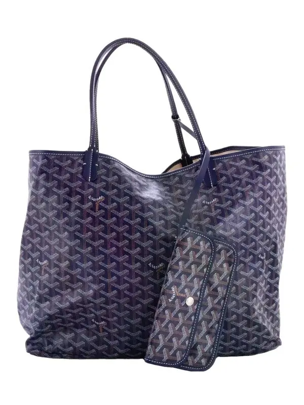 Goyard Saint Louis Coated Canvas Gm Tote Bag - Blue