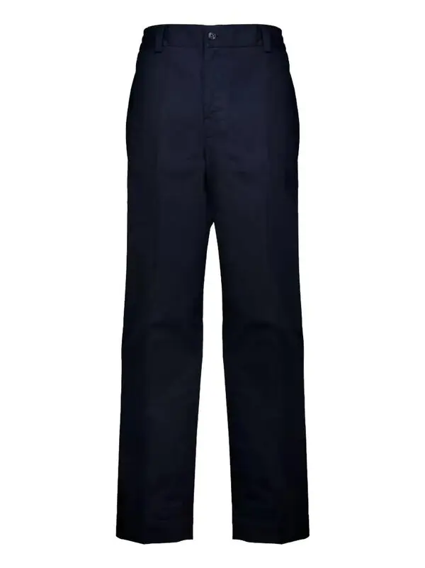 Moncler Tailored Cotton Trousers - Blue