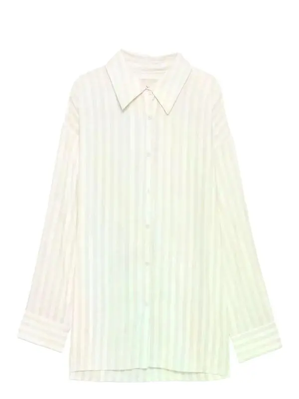 BAMBAH Pinstripe Linen Shirt - Grey