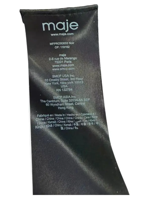 Maje Pointelle V-neck A-line Dress - Black