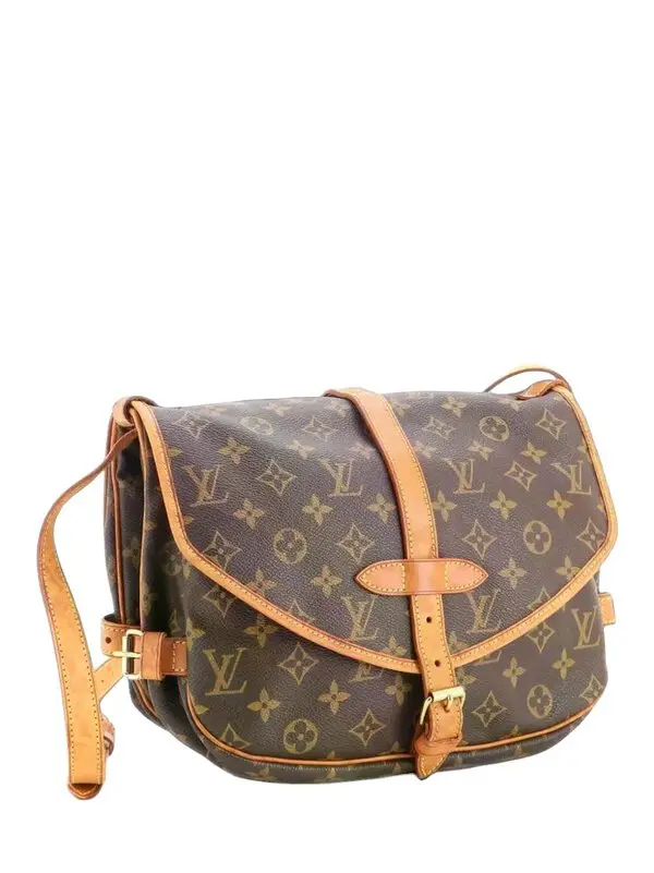 LOUIS VUITTON Monogram Canvas Saumur 30 Crossbody Bag - Brown