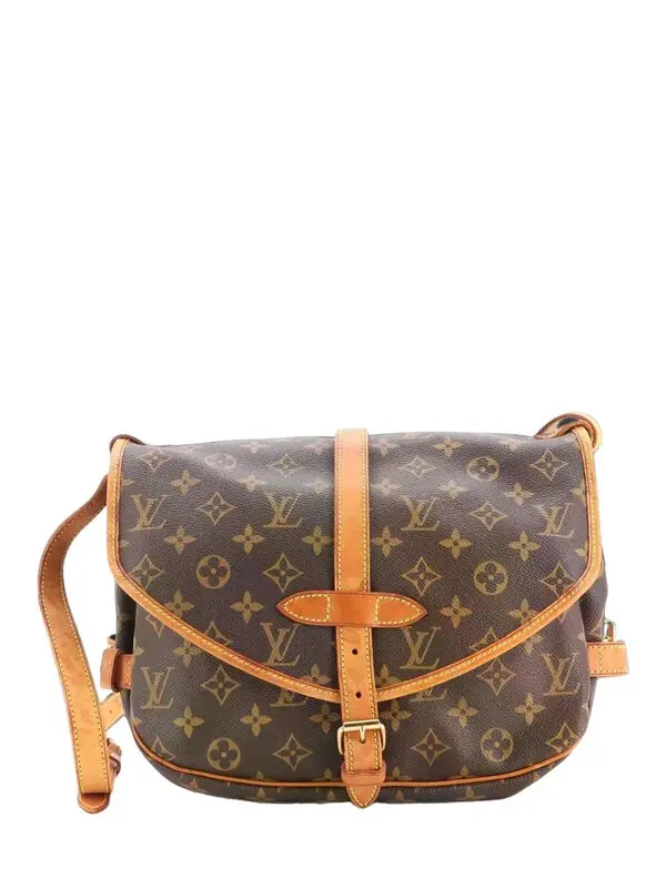 LOUIS VUITTON Monogram Canvas Saumur 30 Crossbody Bag - Brown