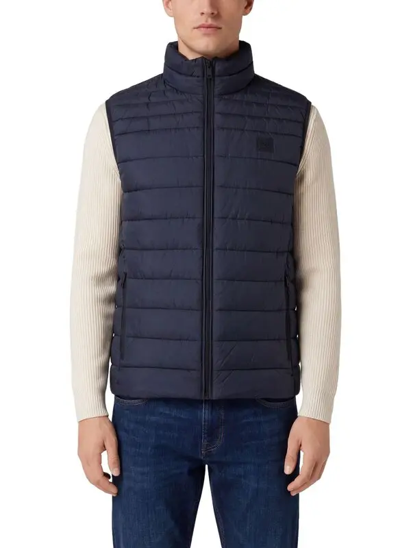BOSS Odeno Padded Vest In Quilted Recycled Nylon - Blue