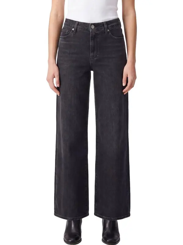 FRAME Le Slim Palazzo High-waisted Wide-leg Denim Jeans - Black