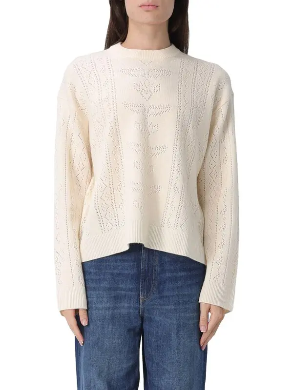 Zadig&Voltaire Long Sleeve Wool And Cashmere Blend Sweater - Ecru