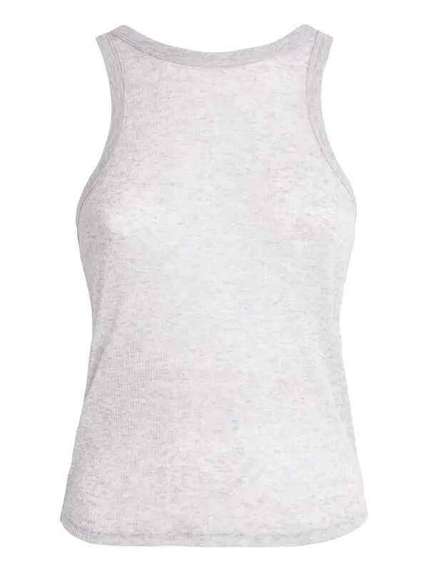 SKIMS Semi-sheer Ribbed Tank Top - Grey